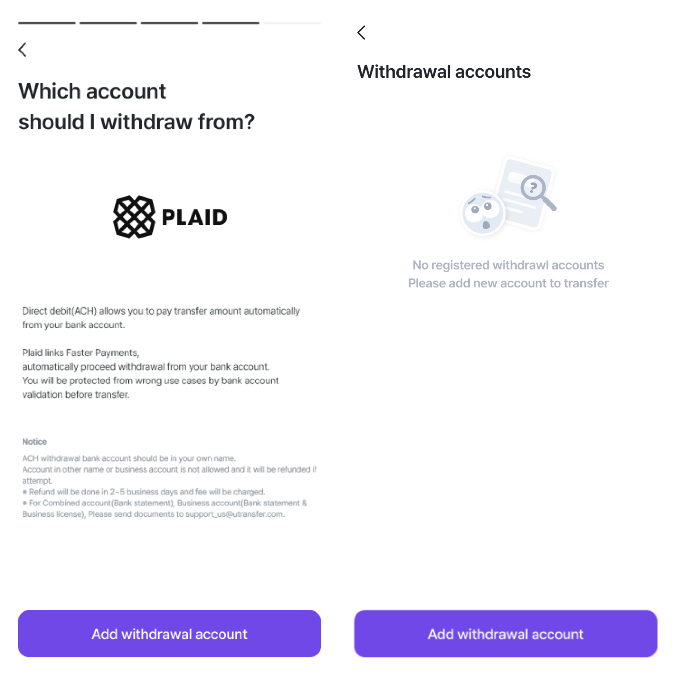 How to add payment bank account (APP) – us_help